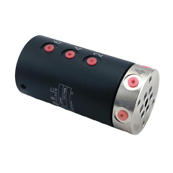 Quality 6 In 6 Out Gas Rotary Union OD 38mm 6 Channels High Speed 300RPM for sale