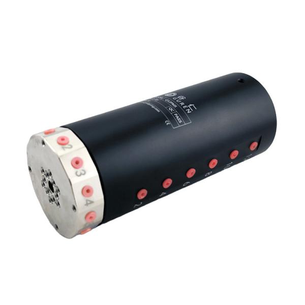 Quality 12 Channel Gas Rotary Union Slip Ring M5 Interface Aluminum Alloy Housing for sale