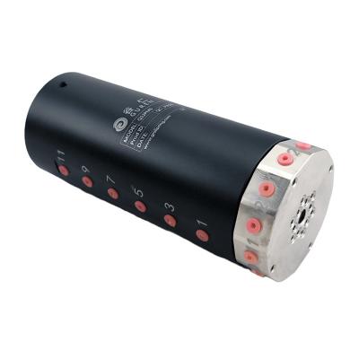 China 12 Channel Gas Rotary Union Slip Ring M5 Interface Aluminum Alloy Housing for sale