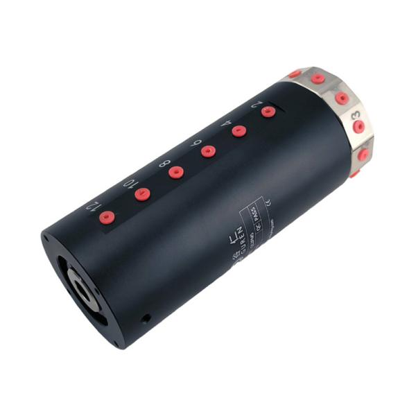 Quality 12 Channel Gas Rotary Union Slip Ring M5 Interface Aluminum Alloy Housing for sale