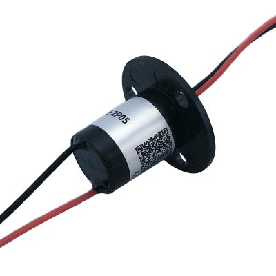 China 5A Low Power Flanged Conductive Slip Ring 2 Wire Slip Ring Cap Type for sale