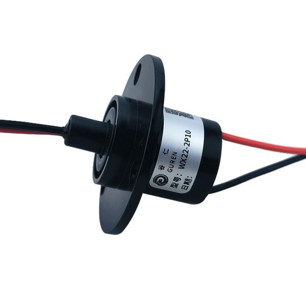 Quality Two Way 10A Compact Slip Ring With Flange AWG17 Teflon Wire PBT Housing for sale