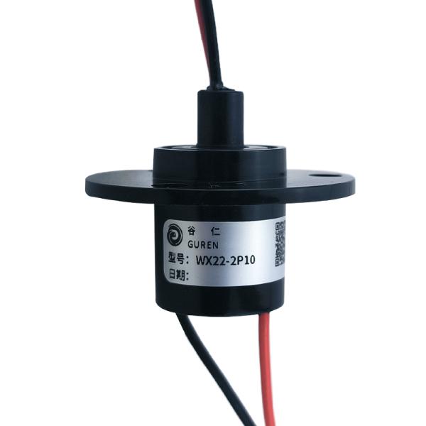 Quality Two Way 10A Compact Slip Ring With Flange AWG17 Teflon Wire PBT Housing for sale