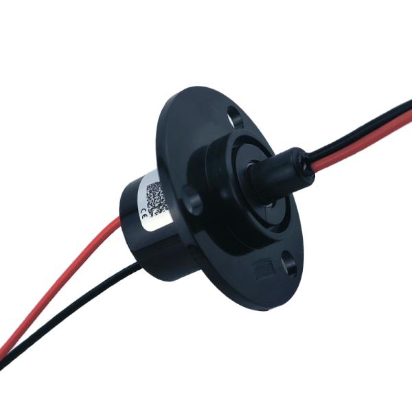 Quality Two Way 10A Compact Slip Ring With Flange AWG17 Teflon Wire PBT Housing for sale