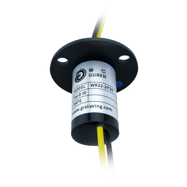 Quality OD 22mm 20A High Amp Slip Ring Conductive Slip Ring Cap Type Flange Installation for sale
