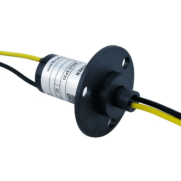 Quality OD 22mm 20A High Amp Slip Ring Conductive Slip Ring Cap Type Flange Installation for sale