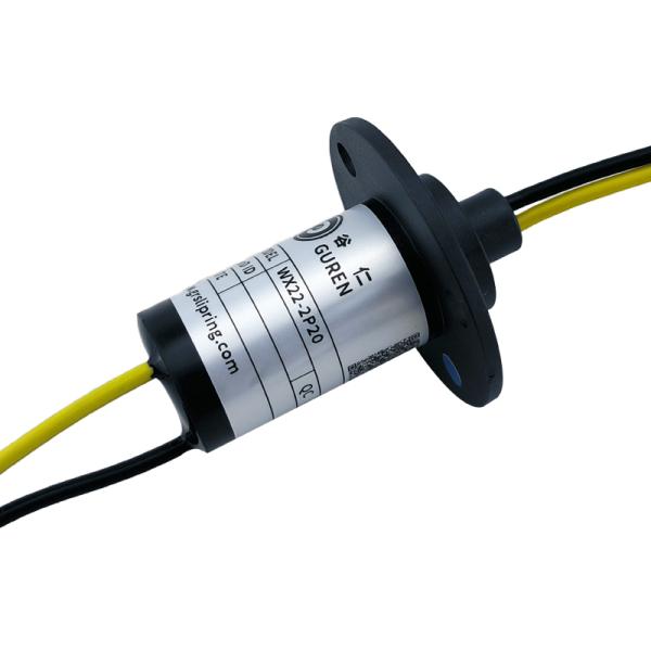 Quality OD 22mm 20A High Amp Slip Ring Conductive Slip Ring Cap Type Flange Installation for sale