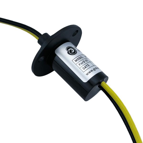 Quality OD 22mm 2 Wire Slip Ring 30A High Current Electrical Slip Ring With 12AWG Teflon for sale
