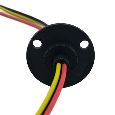China 3Way 20A Cap Type Conductive Slip Ring 150rpm Flange Installation for sale