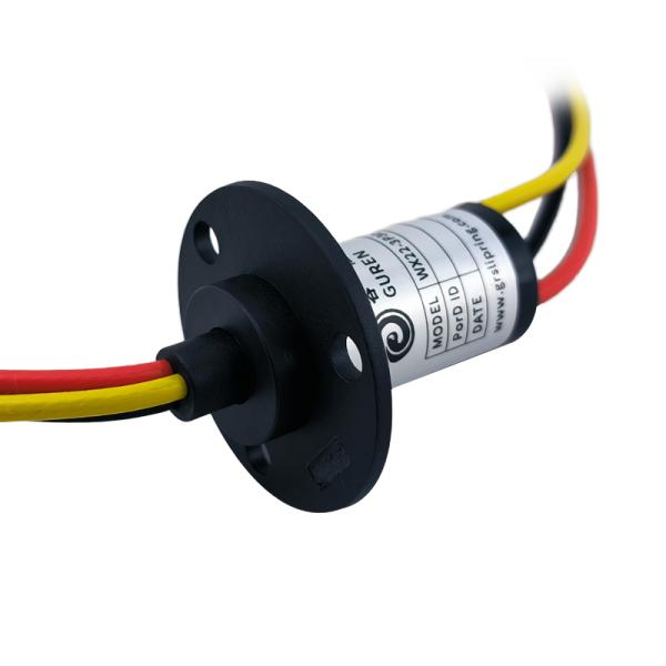 Quality 3 Wire Slip Ring 30A High Current Slip Ring With Flange 150rpm Rotation Speed for sale
