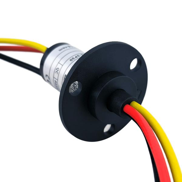 Quality 3 Wire Slip Ring 30A High Current Slip Ring With Flange 150rpm Rotation Speed for sale