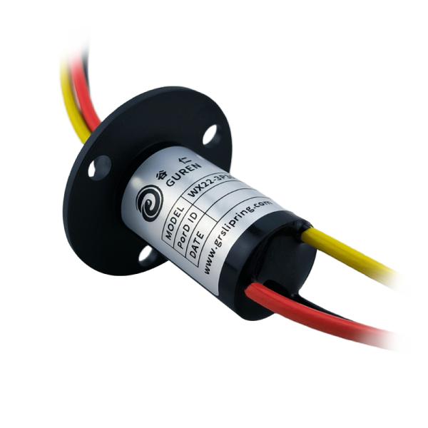 Quality 3 Wire Slip Ring 30A High Current Slip Ring With Flange 150rpm Rotation Speed for sale