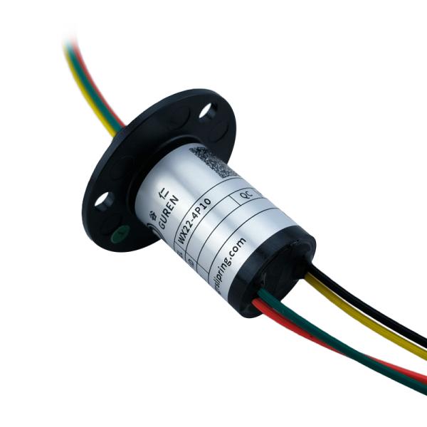 Quality OD 22mm 10A Compact Slip Ring With Flange PBT Engineering Plastic Housing for sale