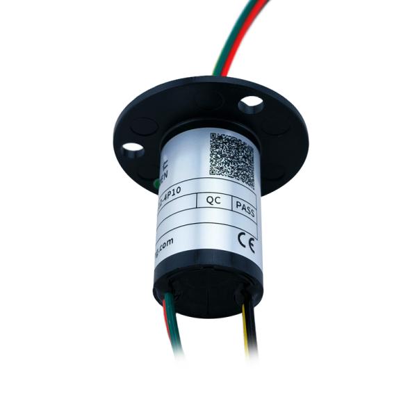 Quality OD 22mm 10A Compact Slip Ring With Flange PBT Engineering Plastic Housing for sale