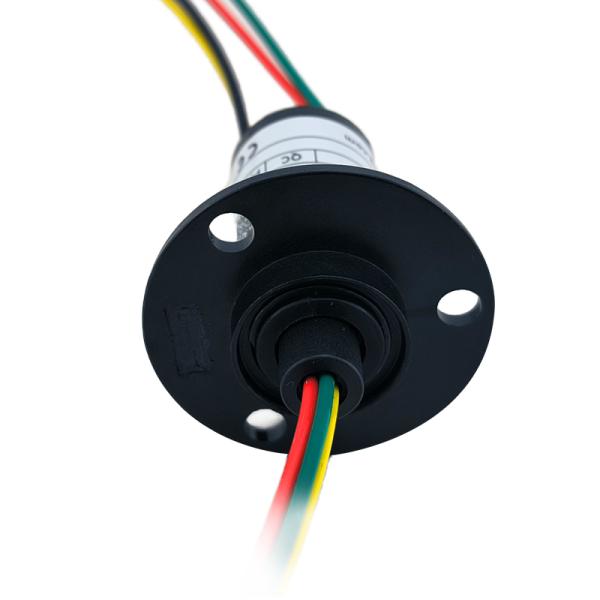 Quality OD 22mm 10A Compact Slip Ring With Flange PBT Engineering Plastic Housing for sale