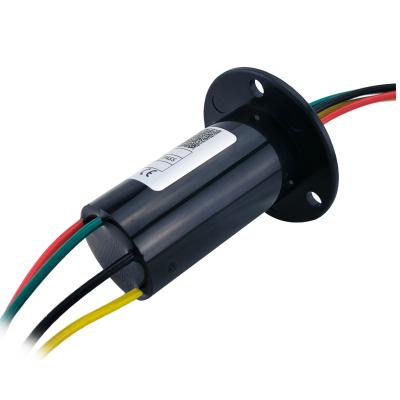China OD 30mm 20A Low Power 4 Wire Slip Ring With Flange For Induction Cooker for sale