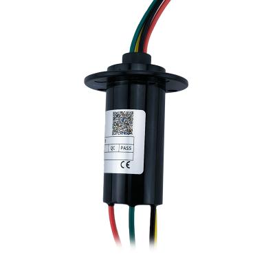 China OD 30mm 20A Low Power 4 Wire Slip Ring With Flange For Induction Cooker for sale