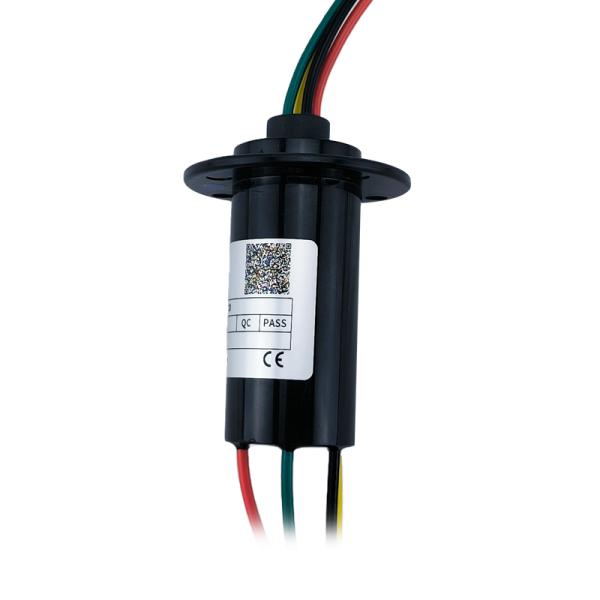 Quality OD 30mm 20A Low Power 4 Wire Slip Ring With Flange For Induction Cooker for sale