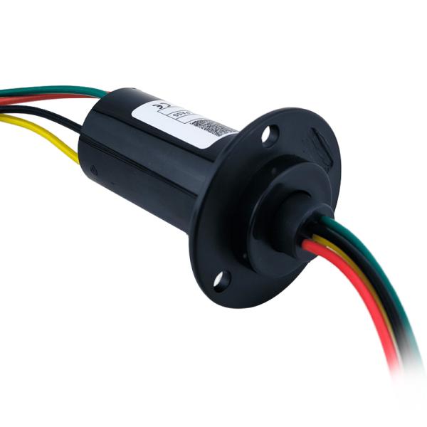 Quality OD 30mm 20A Low Power 4 Wire Slip Ring With Flange For Induction Cooker for sale