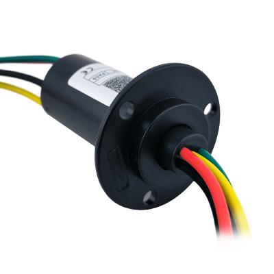 China 4 Way 30A High Power Slip Ring Cap Type Conductive Slip Ring Integrated Flange Structure for sale
