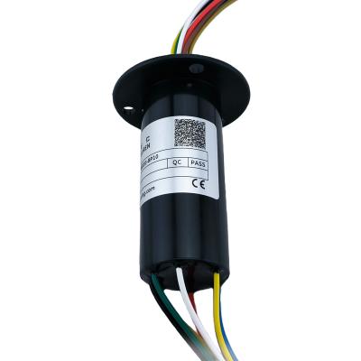 China 10A 8 Wire Slip Ring With Flange Wear Resistant Insulation Low Torque Design for sale