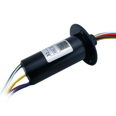 China 10A 8 Wire Slip Ring With Flange Wear Resistant Insulation Low Torque Design for sale
