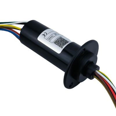 China 10A 8 Wire Slip Ring With Flange Wear Resistant Insulation Low Torque Design for sale