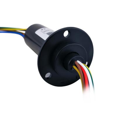 China 10A 8 Wire Slip Ring With Flange Wear Resistant Insulation Low Torque Design for sale