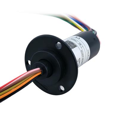 China 10A 12 Wire Slip Ring With Flange 150rpm Speed Support Signal Transmission for sale