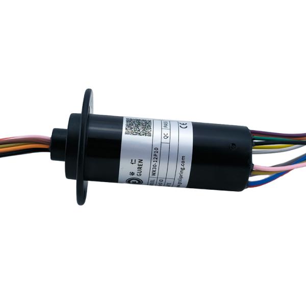 Quality 10A 12 Wire Slip Ring With Flange 150rpm Speed Support Signal Transmission for sale