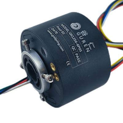China ID 12.7mm OD 56mm 360 Degree Rotation Slip Ring With Anodized Metal Shell for sale