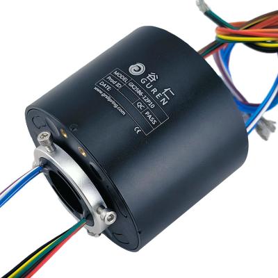 China 12 Channels IP51 Through Bore Electrical Slip Ring Aluminum Alloy Shell for sale
