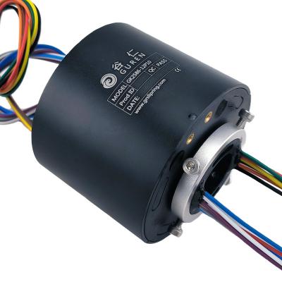 China 12 Channels IP51 Through Bore Electrical Slip Ring Aluminum Alloy Shell for sale