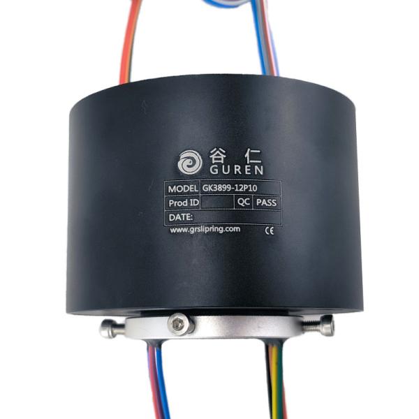 Quality 38.1mm Through Bore Slip Ring 12 Way Electrical Rotary Connector 99mm OD for sale