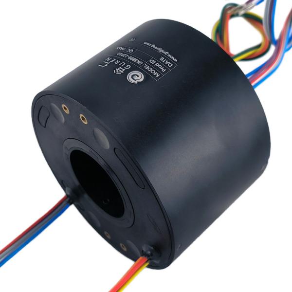 Quality 38.1mm Through Bore Slip Ring 12 Way Electrical Rotary Connector 99mm OD for sale