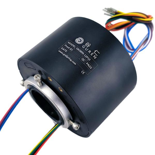 Quality 38.1mm Through Bore Slip Ring 12 Way Electrical Rotary Connector 99mm OD for sale