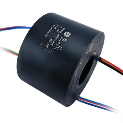 China 38.1mm Through Bore Slip Ring 12 Way Electrical Rotary Connector 99mm OD for sale