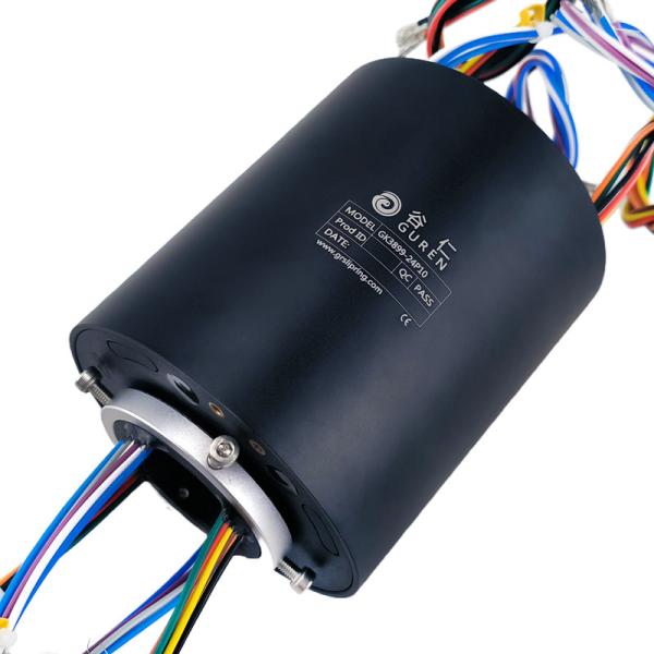 Quality ID 38.1mm OD 99mm Hollow Slip Ring 24 Channels Rotating Electrical Connector for sale