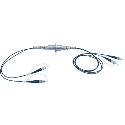 China 2 Channel Fiber Optic Slip Ring 300rpm Speed 100 Million Revolutions Lifespan for sale