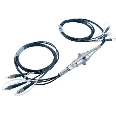 China IP54 3 Way Fiber Optic Slip Rings Rotary Connector Broadband 50nm for sale