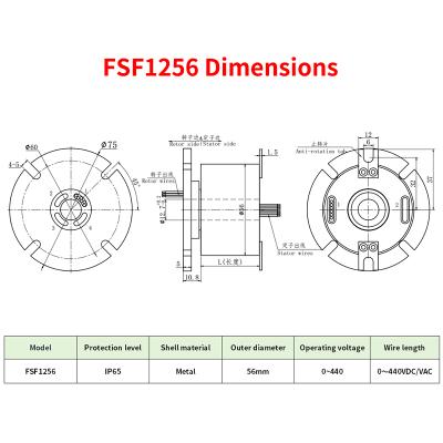 China IP65 Micro Slip Ring Watertight 12.7mm Center Hole Flange Mounting for sale