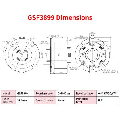China Through Hole High Speed Slip Ring Flange Installation Customization 0-8000rpm for sale