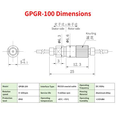 Cina Connettore RG316 Anello Collettore RF a Canale Singolo Alloggiamento in Alluminio Frequenza DC-3GHz in vendita