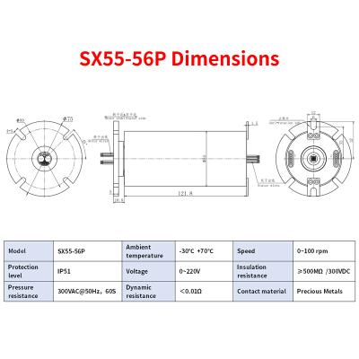 China 55mm OD Flanged Gigabit Ethernet Rotary Joint Capable Of Passing Encoder Signals for sale