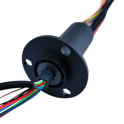 China 22mm OD Electrical and USB Combination Slip Rings Flange Mount for sale