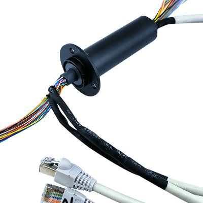 China 56-way combined slip ring  2 Gigabit Ethernet channels IP41 protection for sale