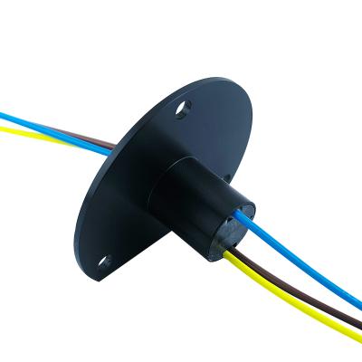 China 3-way 2A Rotary Cap Slip Ring with 12.4mm Outer Diameter and 19.4mm Length for Compact Dynamic Transmission for sale