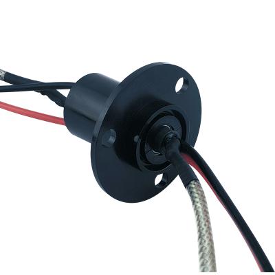 China 4-Channel 485 Signal 2-Channel 15A Cap-Type Combination Slip Ring with Flange for sale
