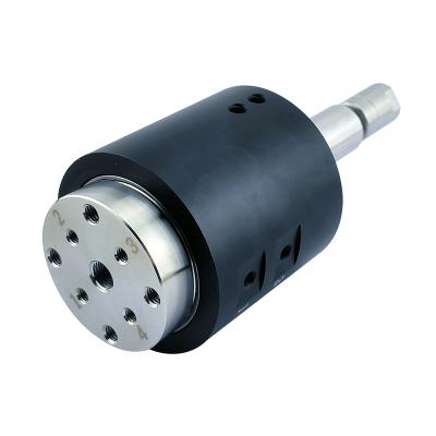 China 5-in-5-out Multi-Media Rotary Slip Ring with Stainless Steel Extended Central Shaft for 1MPa Pressure Fluid Transfer for sale