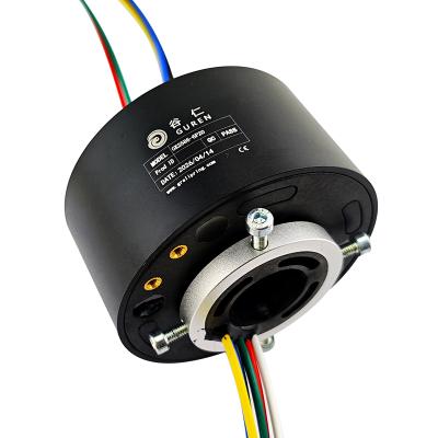 China 6-channel 20-hole electric slip rings with a central hole design are for industrial robots and robotic arms for sale